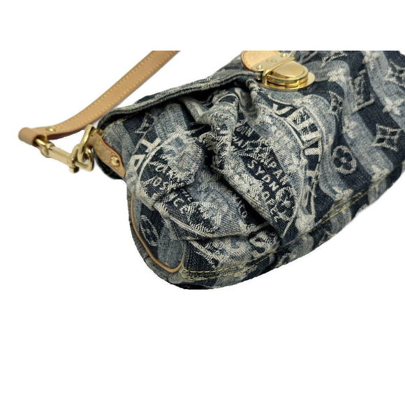 Louis Vuitton | Bags | Louis Vuitton Mini Pleaty Raye Monogram Denim ...